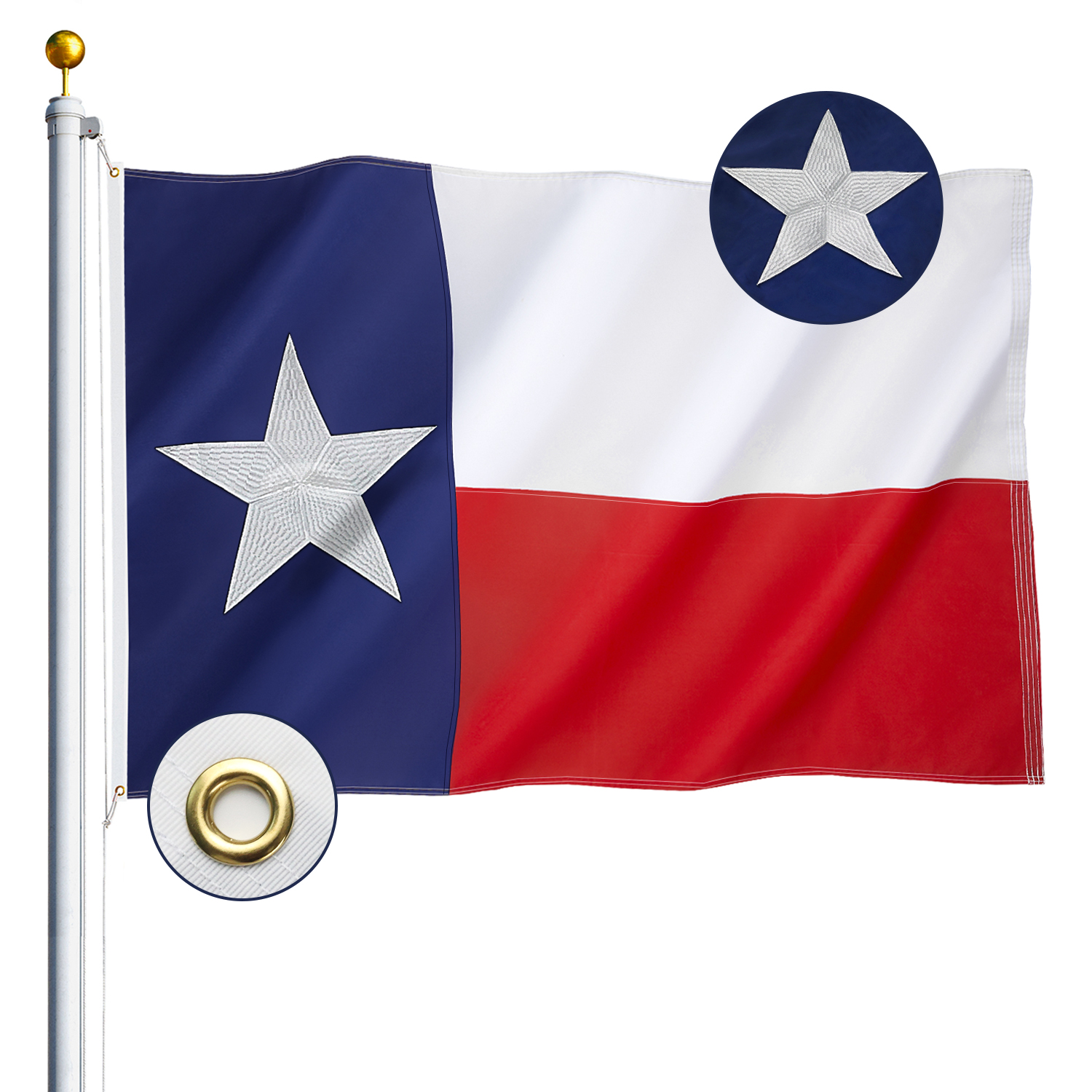 3x5 Large American Texas State Flag, Premium Polyester Banner with ...