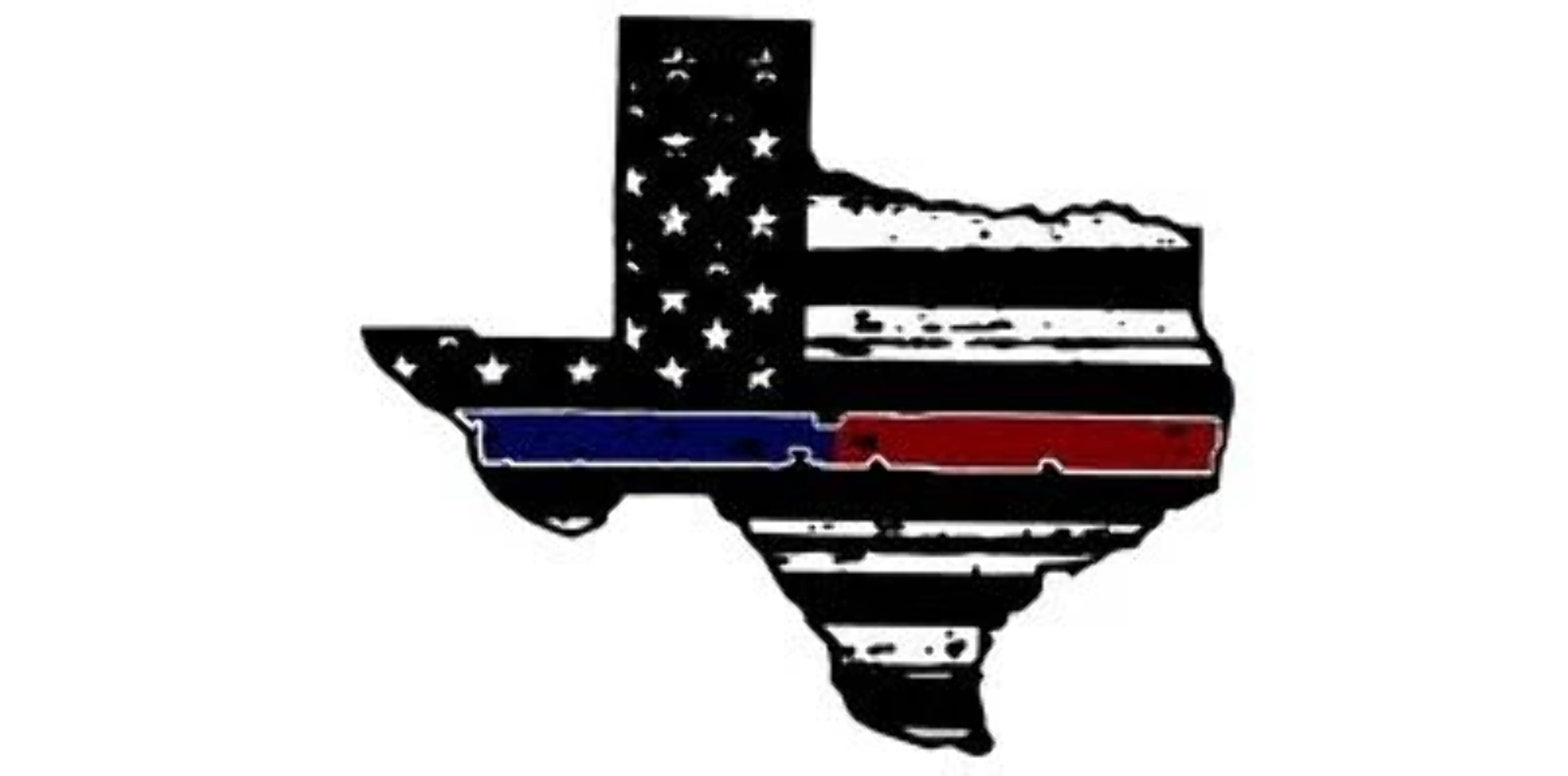 State of Texas Map USA Flag Thin Blue Red Line White Decal Bumper ...