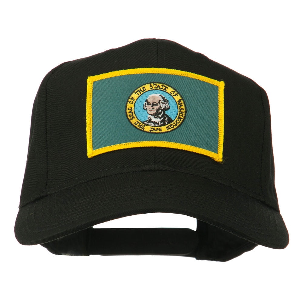 State of Washington Embroidered Patch Cap - Black OSFM - Walmart.com