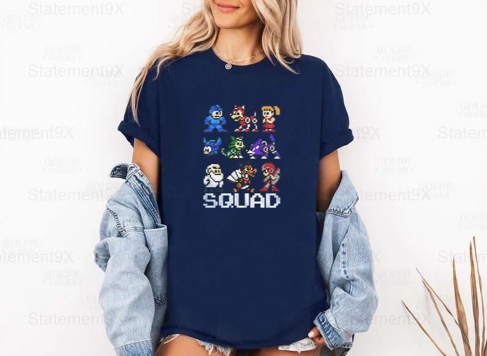 Statement95 Mega Man Squad Gaming Capcom NES Retro Characters Group ...