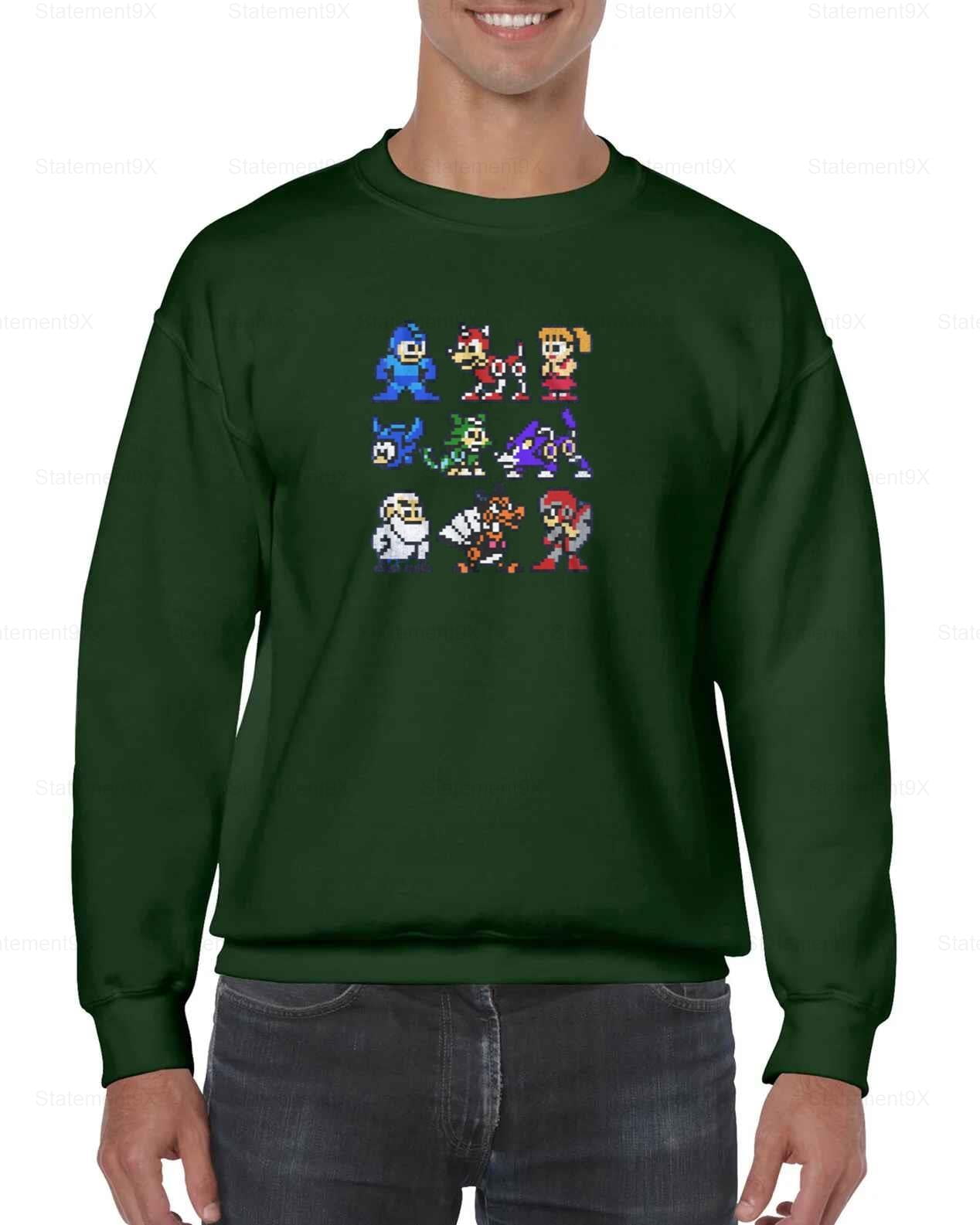 Statement95 Mega Man The Cast Gaming Capcom NES Retro Characters Group ...