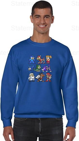 Statement95 Mega Man The Cast Gaming Capcom NES Retro Characters Group ...