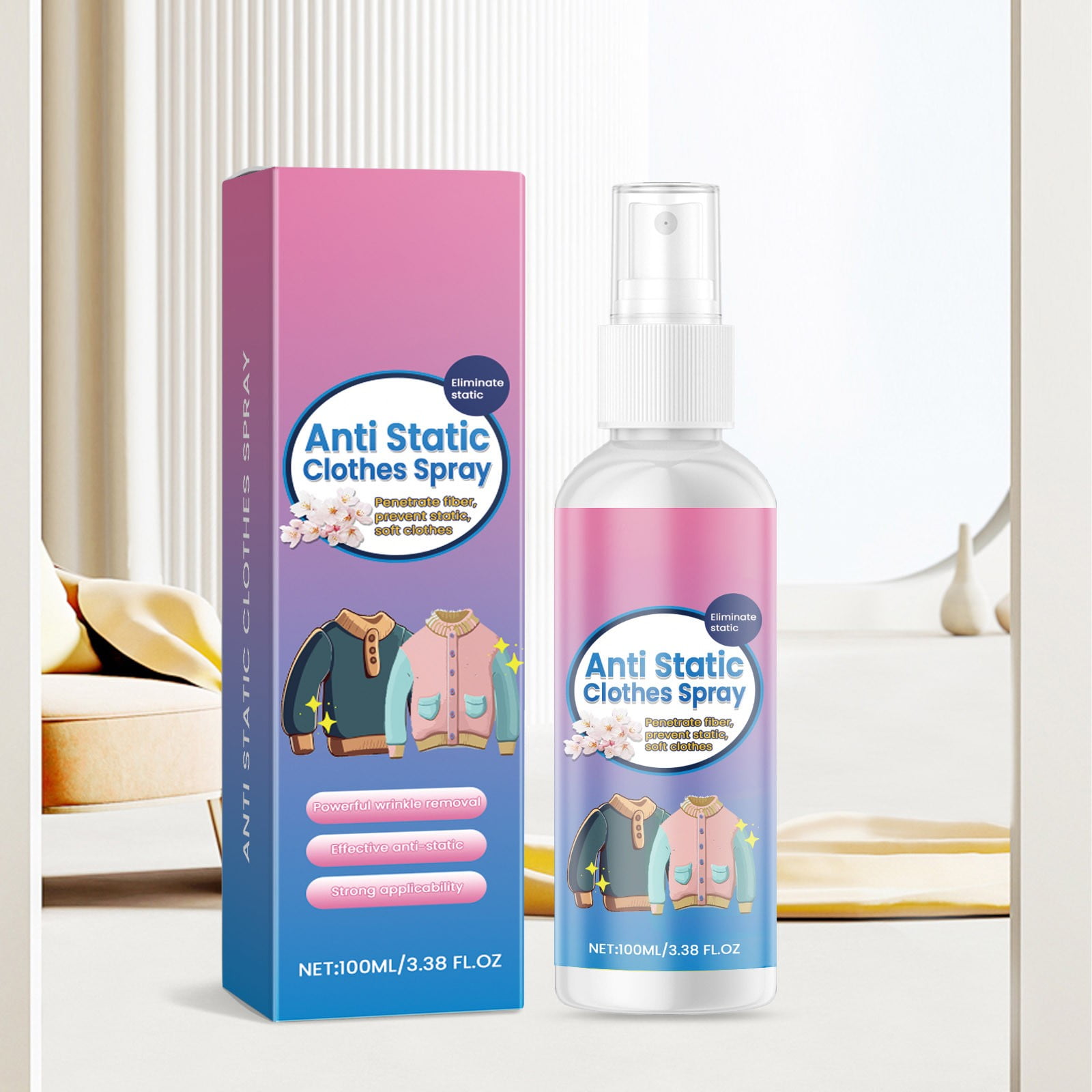 Static Anti-Static Spray for Clothes - Instantly Eliminate Static Cling ...
