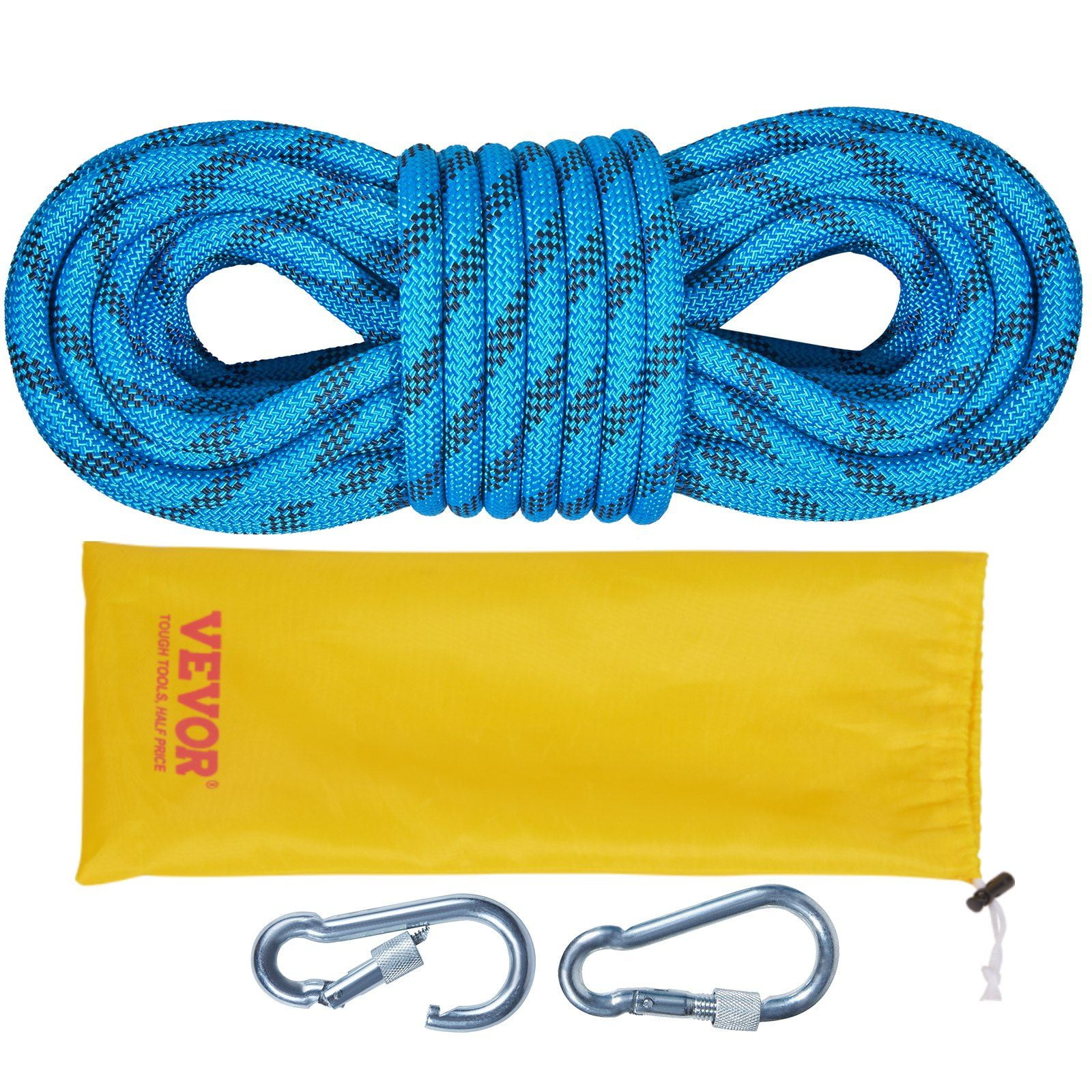 Static Climbing Rope, 32 ft Outdoor Rock Climbing Rope with 26KN ...