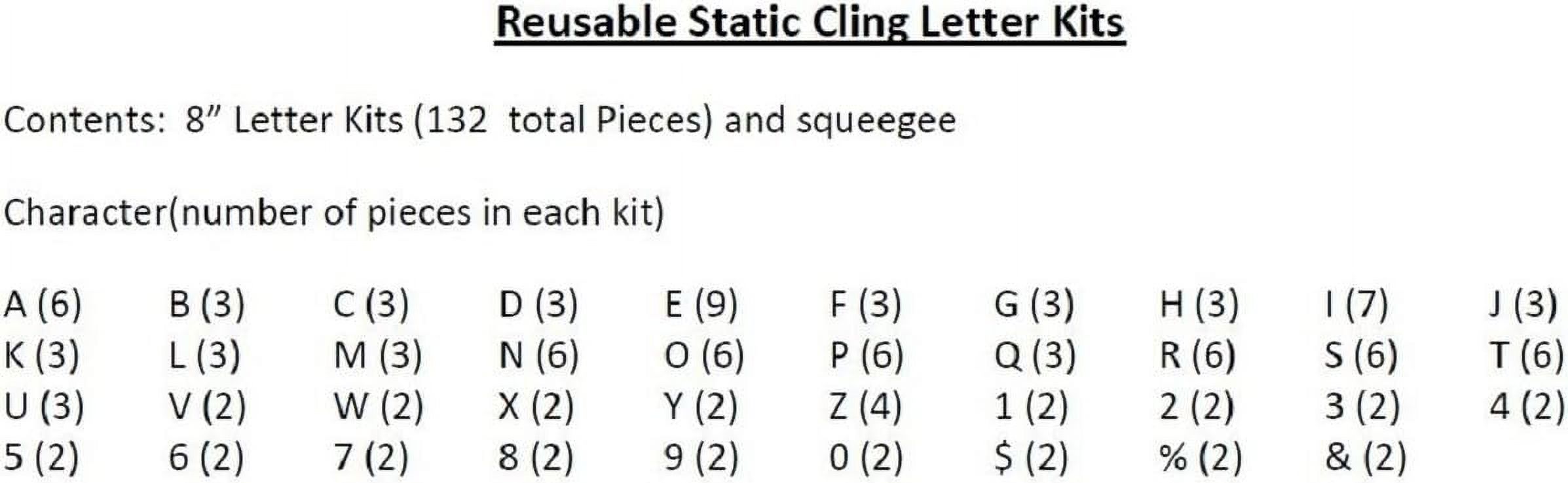 Static Cling 8" Reusable Window Letters Sign Kit (Orange W/Yellow ...