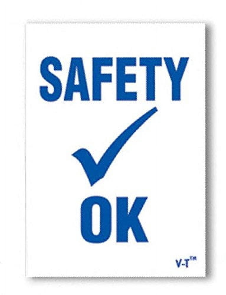 Static Cling Car Inspection Stickers - Safety Ok (100 per Pack) Blue ...