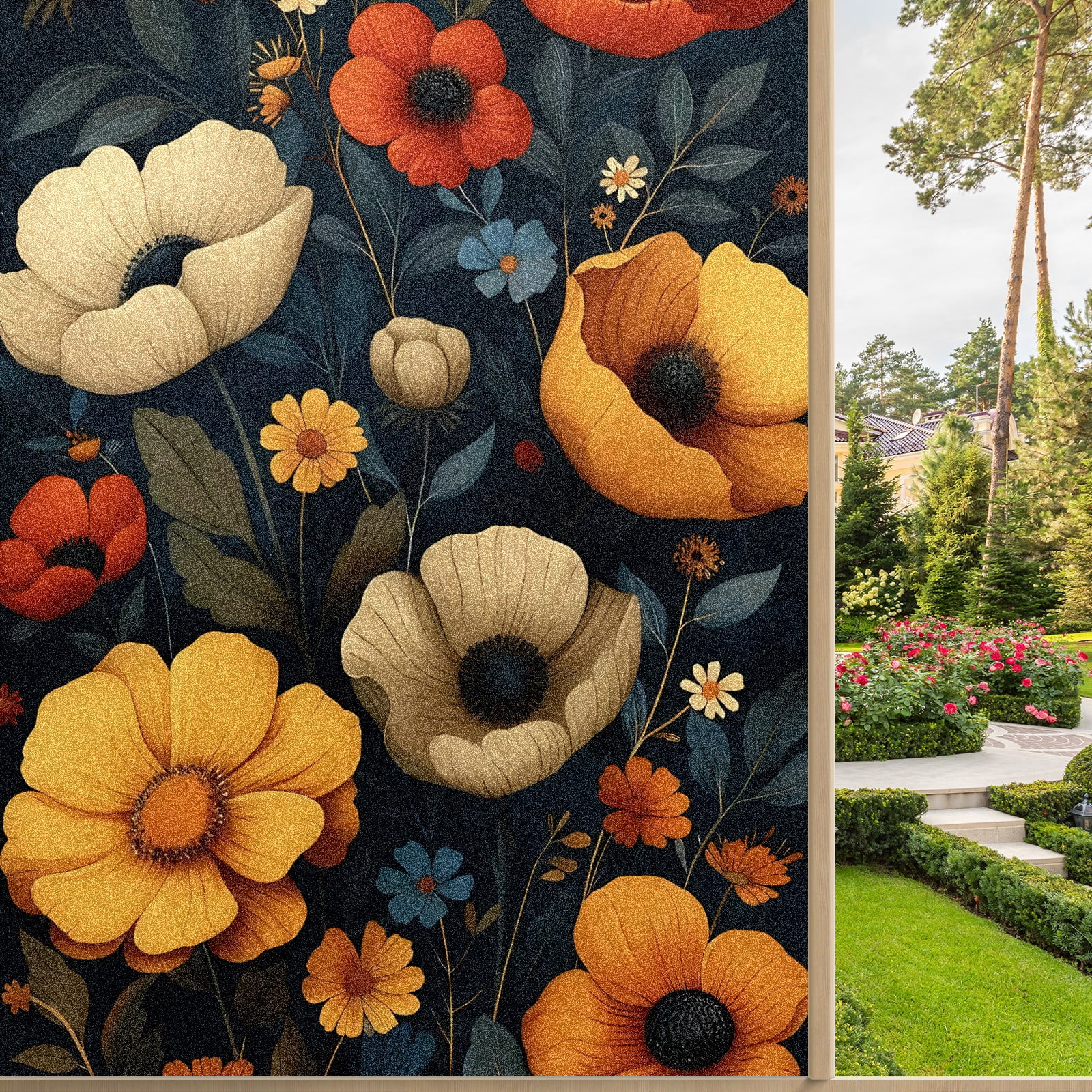 Static Cling Decorative Window Film Frosted Privacy Film Window Clings ...