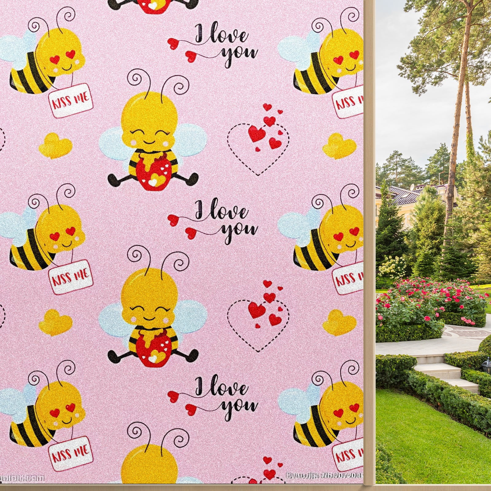 Static Cling Decorative Window Film Frosted Privacy Film Window Clings ...