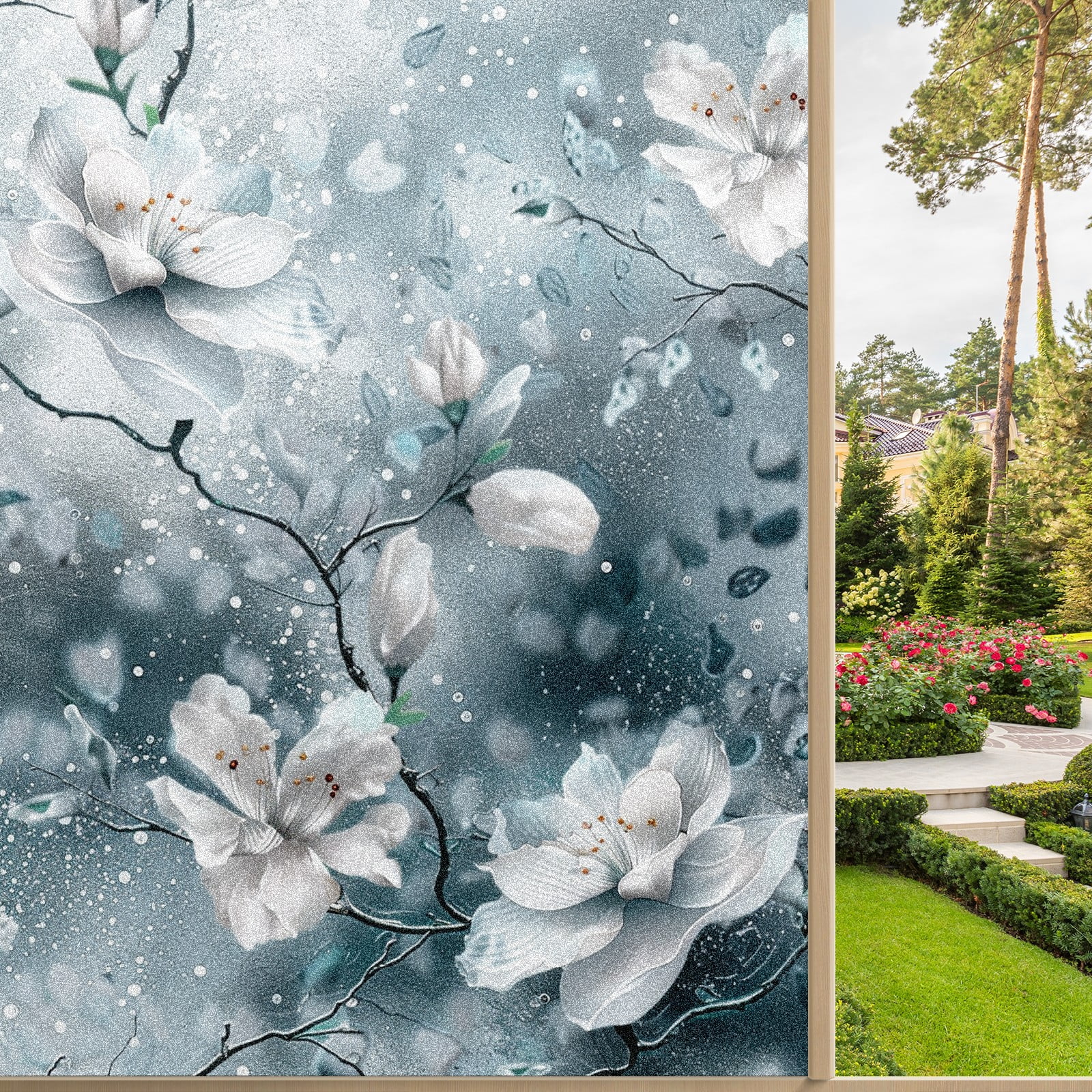 Static Cling Decorative Window Film Frosted Privacy Film Window Clings ...