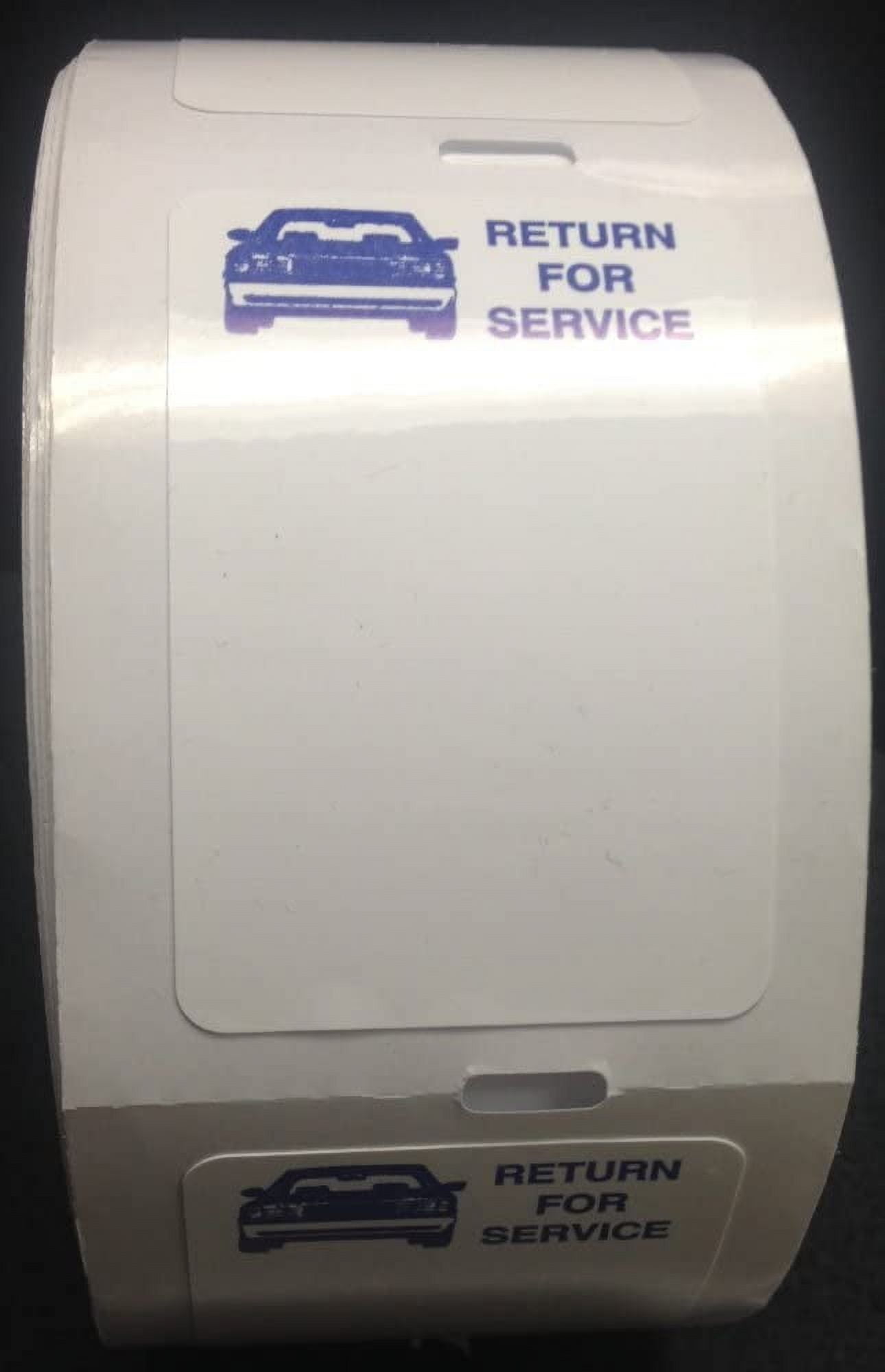 Static Cling Return for Service White Labels for Thermal Printer Oil ...