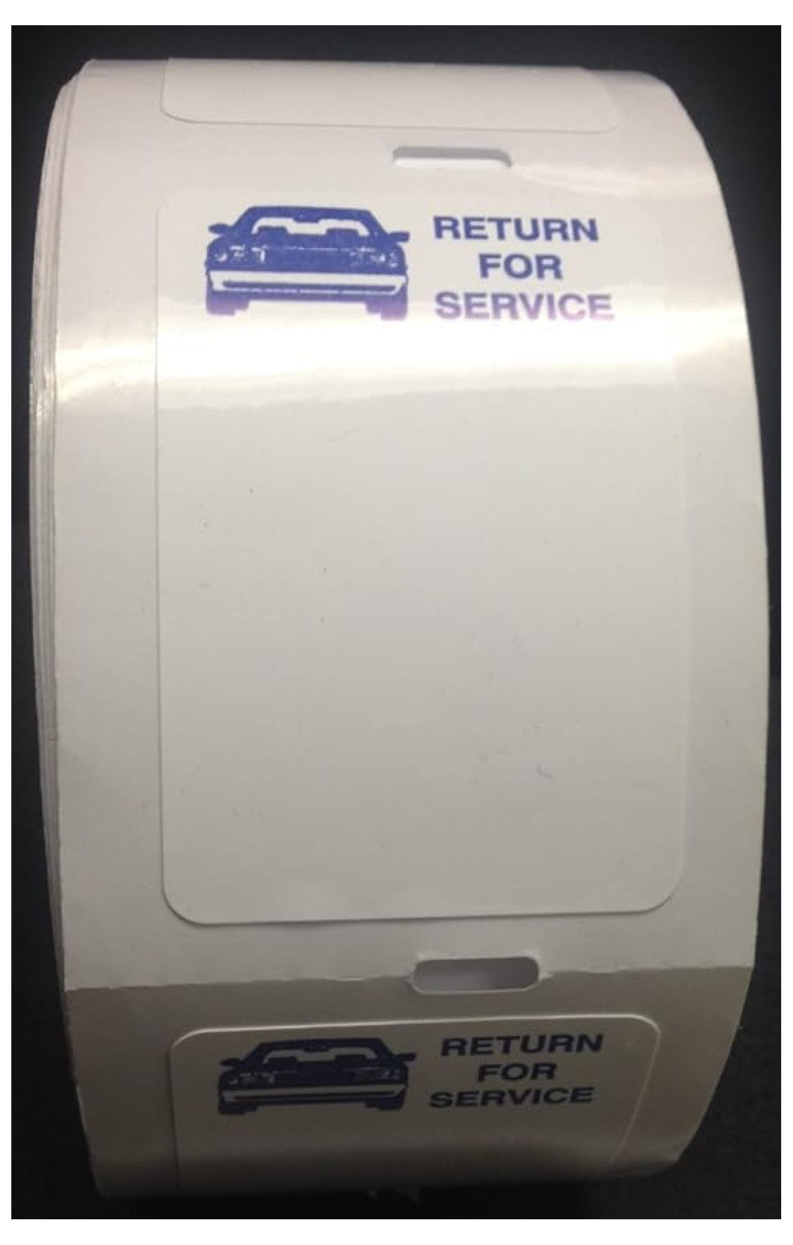 Static Cling Return for Service White Labels for Thermal Printer Oil ...