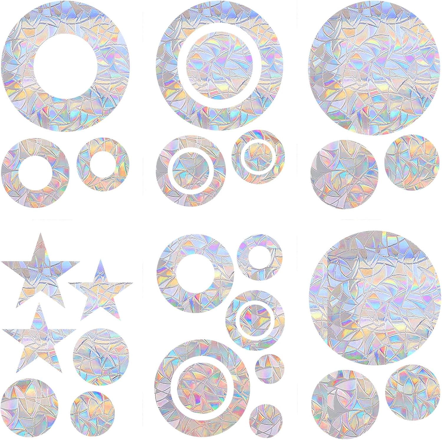 Static Cling Window Decals Rainbow Prism Set, Reusable PVC Sun Catcher ...