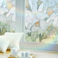 White Decorative Privacy Window Film Made of PVC for Bathroom Kitchen ...