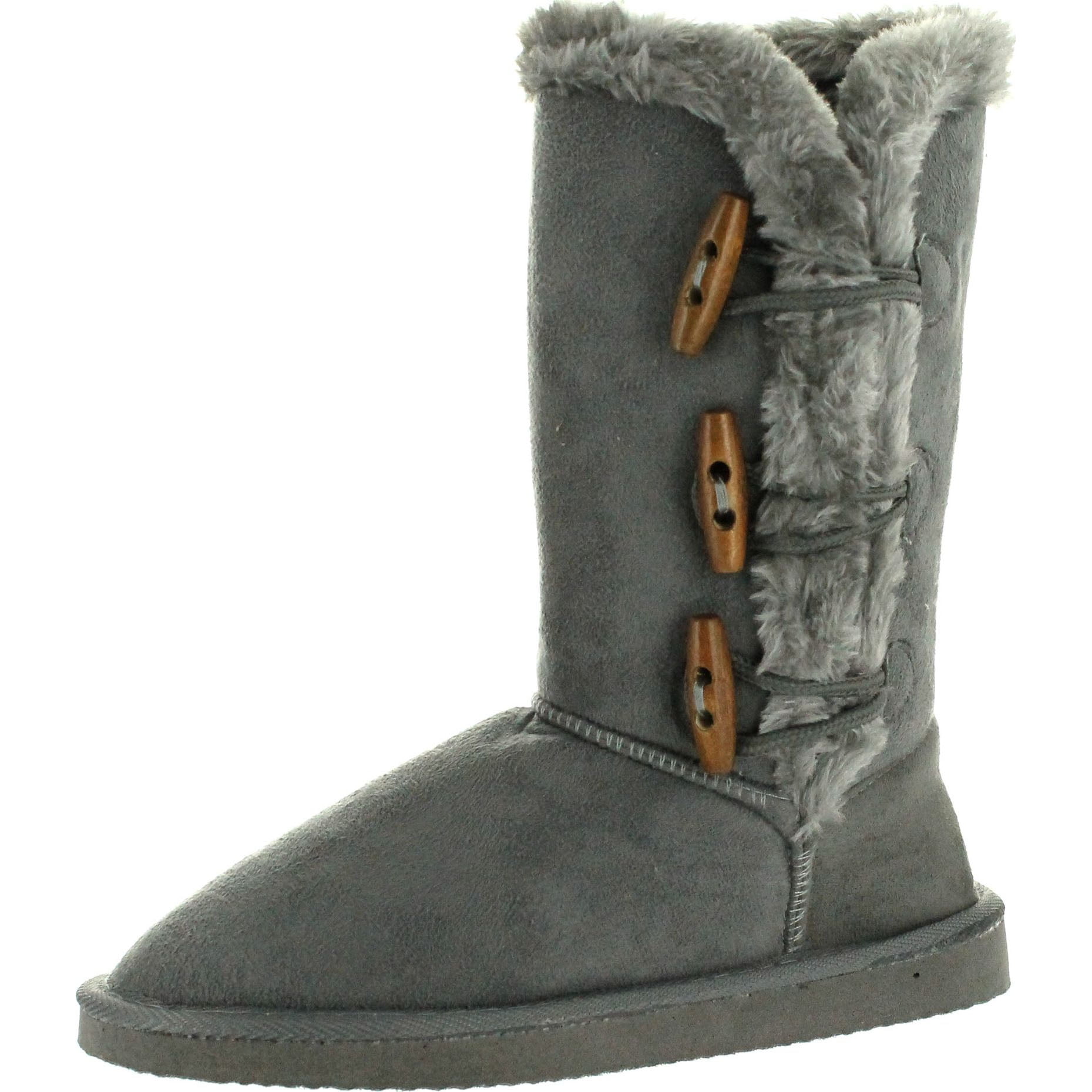 Static Footwear Womens Microsuede 8" Winter Fashion Faux Suede Boots ...