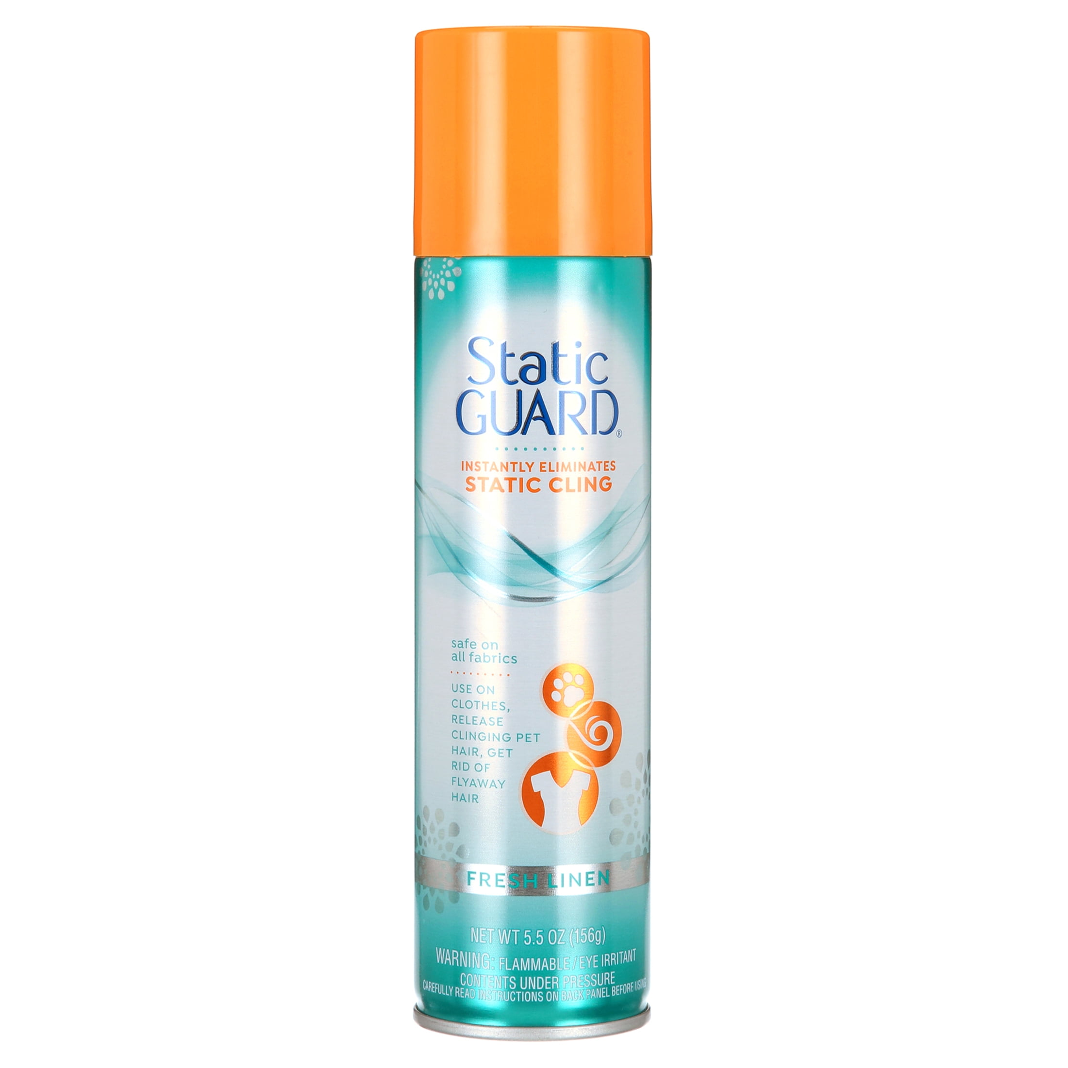 Static Guard Anti-Static Spray, Fresh Linen Scent, 5.5 oz Spray Can ...