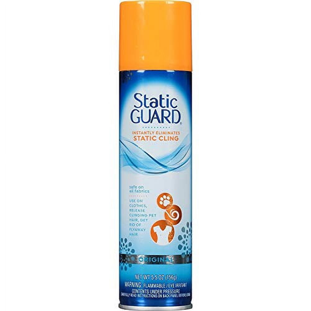 Static Guard Fabric Clothes Static Cling Spray, 5.5 oz (Pack of 6 ...