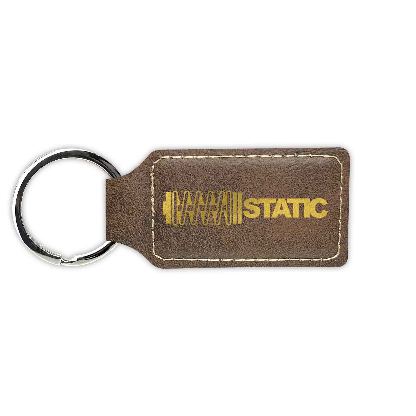 Static Keychain Leatherette Rectangle - Laser Engraved - Many Colors ...