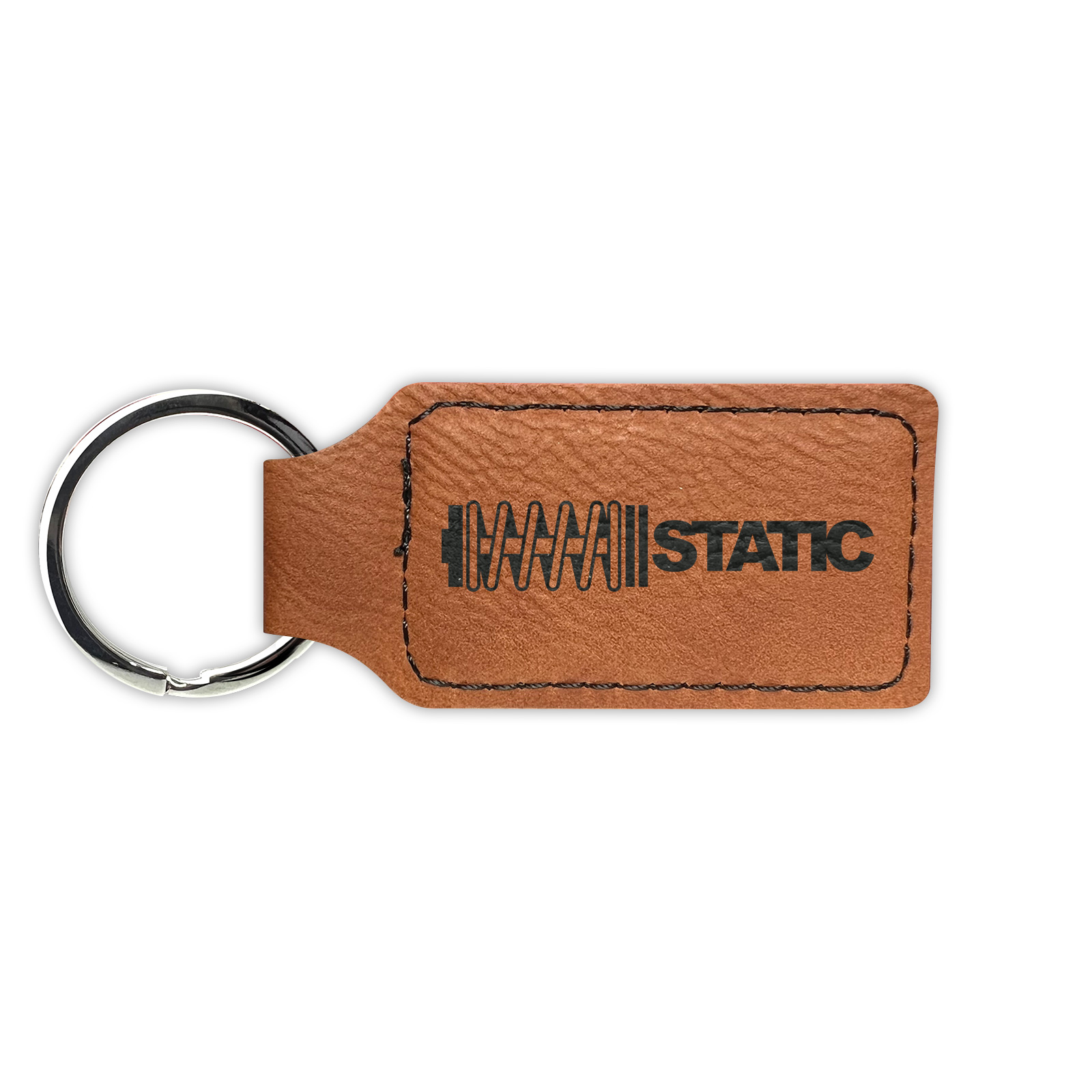 Static Keychain Leatherette Rectangle - Laser Engraved - Many Colors ...