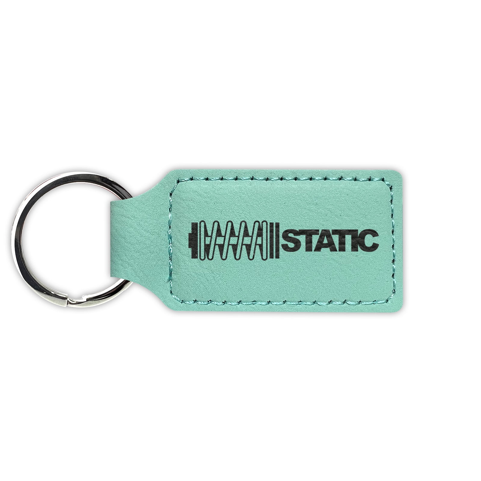 Static Keychain Leatherette Rectangle - Laser Engraved - Many Colors ...
