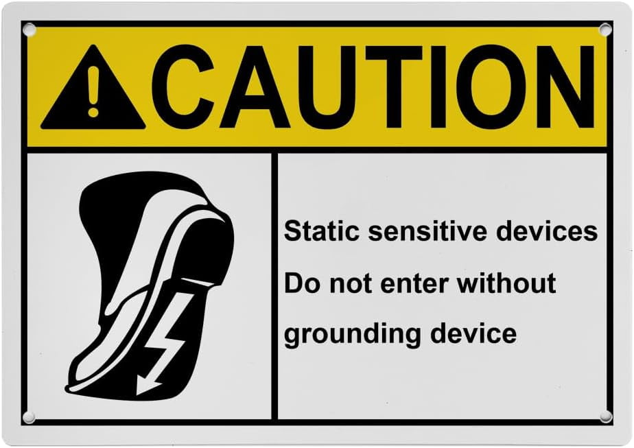 Static Sensitive Devices No Entry Sign, Industrial ESD Static Sign 8 ...