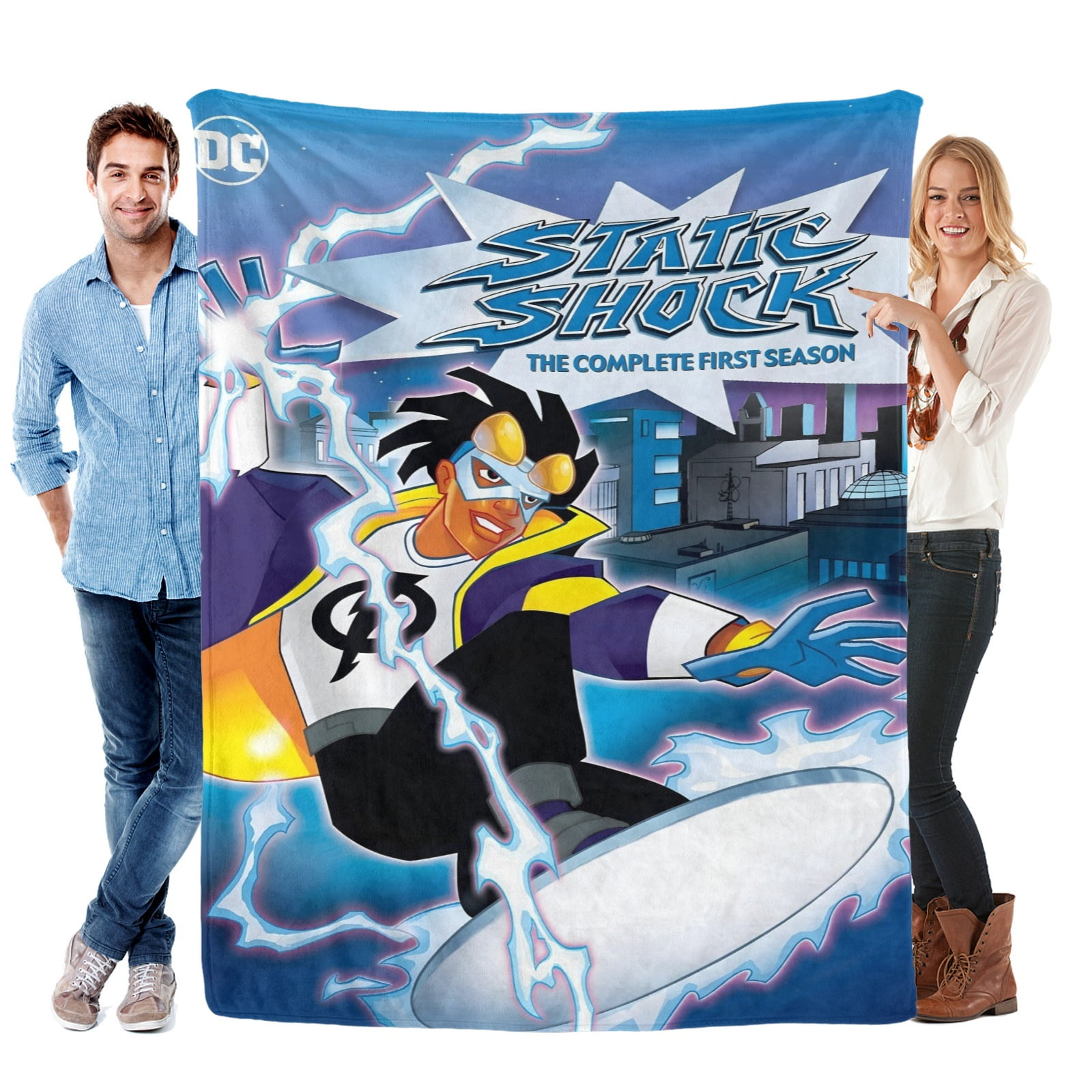 Static Shock-themed Pals Plush Throw Blanket Gifts for Fans Girls Boys ...