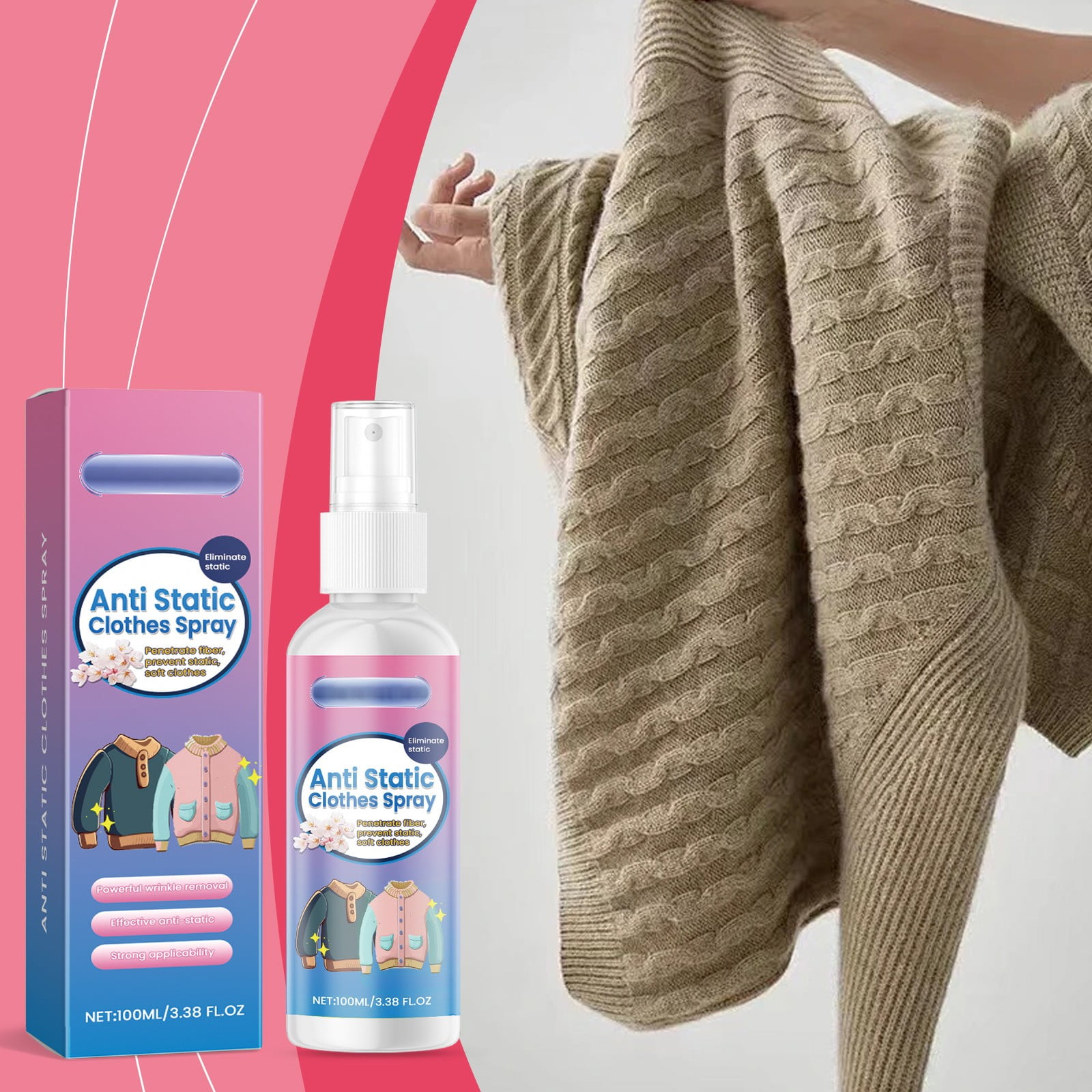 Static Spray For Clothing, Multi-Functional Fabric Care Spray That ...