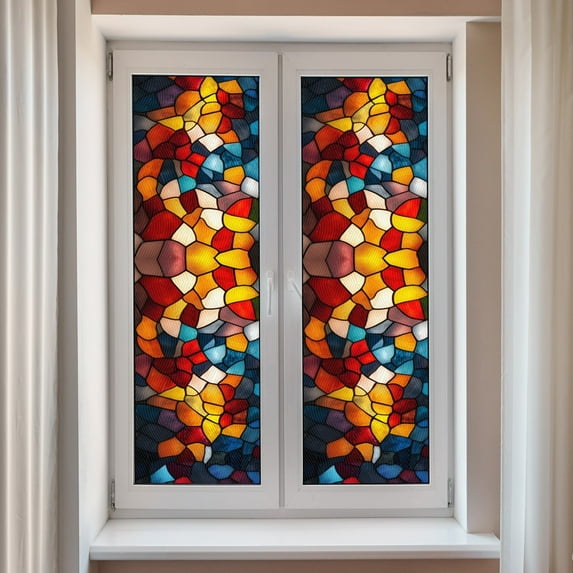 Static Window Sticker, Double Layer Glossy Texture With Adhesive Back ...