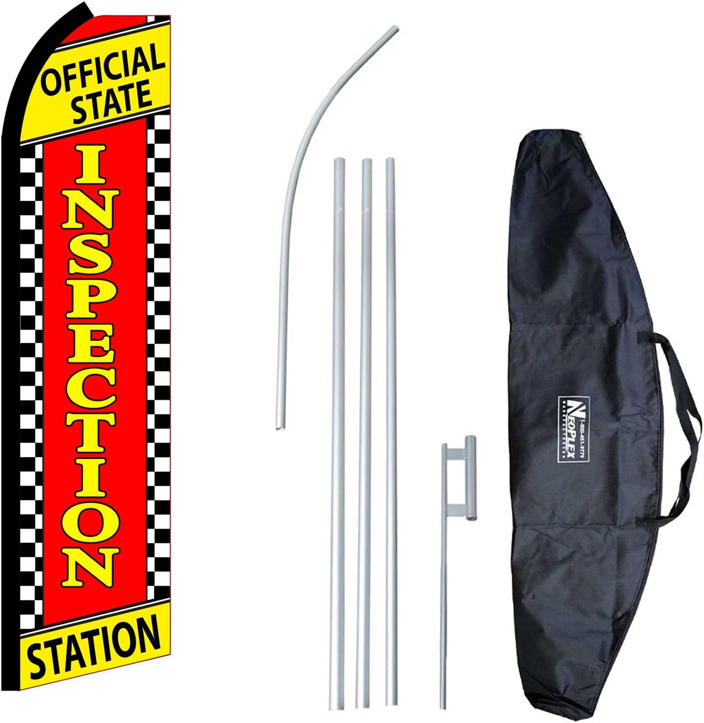 Station" 12-Foot Swooper Flag and Case Complete Set...Includes 12-Foot ...