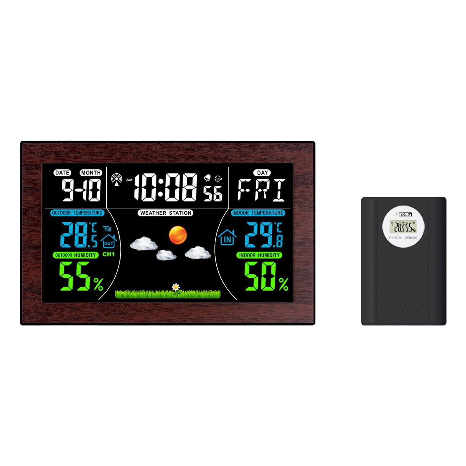 Station Wireless Indoor Outdoor,Digital With Sensor,7.5'' HD Display ...