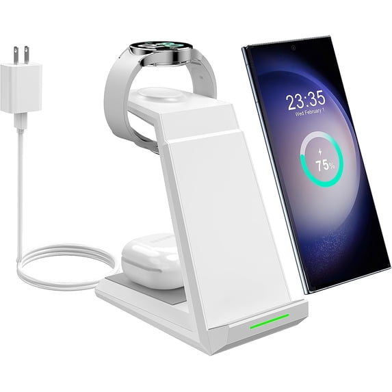 Station for - 3 in 1 for Multiple Devices, Stand for Galaxy S25 S24 S23 ...