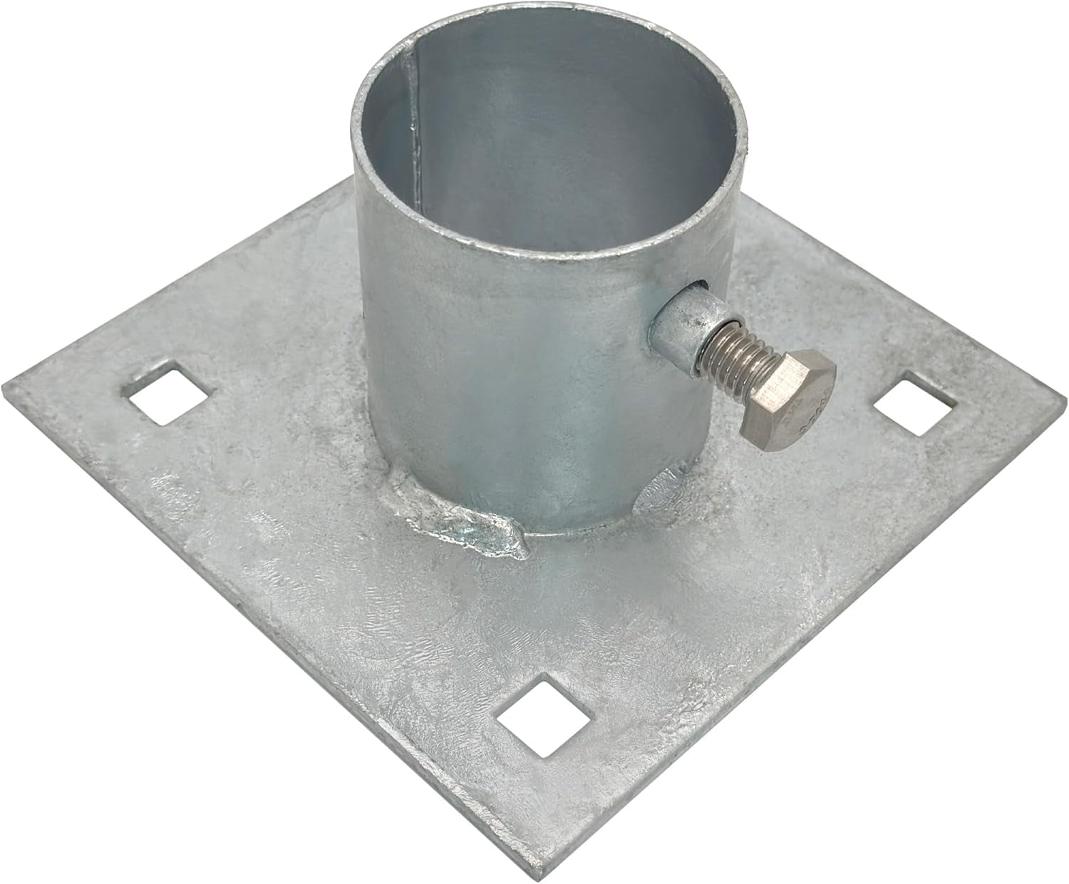 Stationary Dock Base Plate Hardware, 5" x 5" - Heavy-Duty Galvanized ...