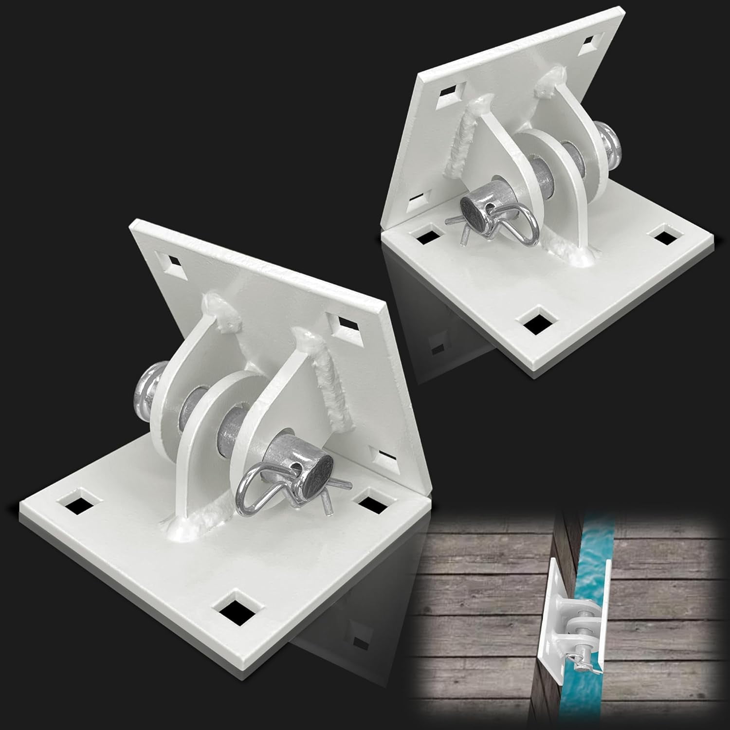 Stationary Floating Dock Connector Metal Dock Brackets Hardware Heavy ...