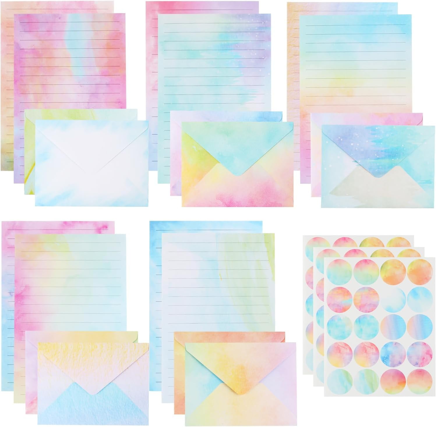 Stationary Letter and Envelopes: 50 Watercolor Stationery Paper & 50 ...