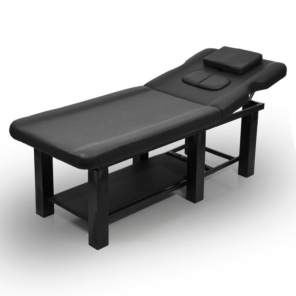 Stationary Massage Table Adjustable Backrest Spa Facial Bed Heavy Duty ...