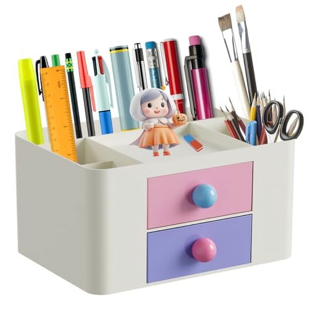Stationary Organiser 7-Grid Desk Organizer with Drawer - Walmart.com