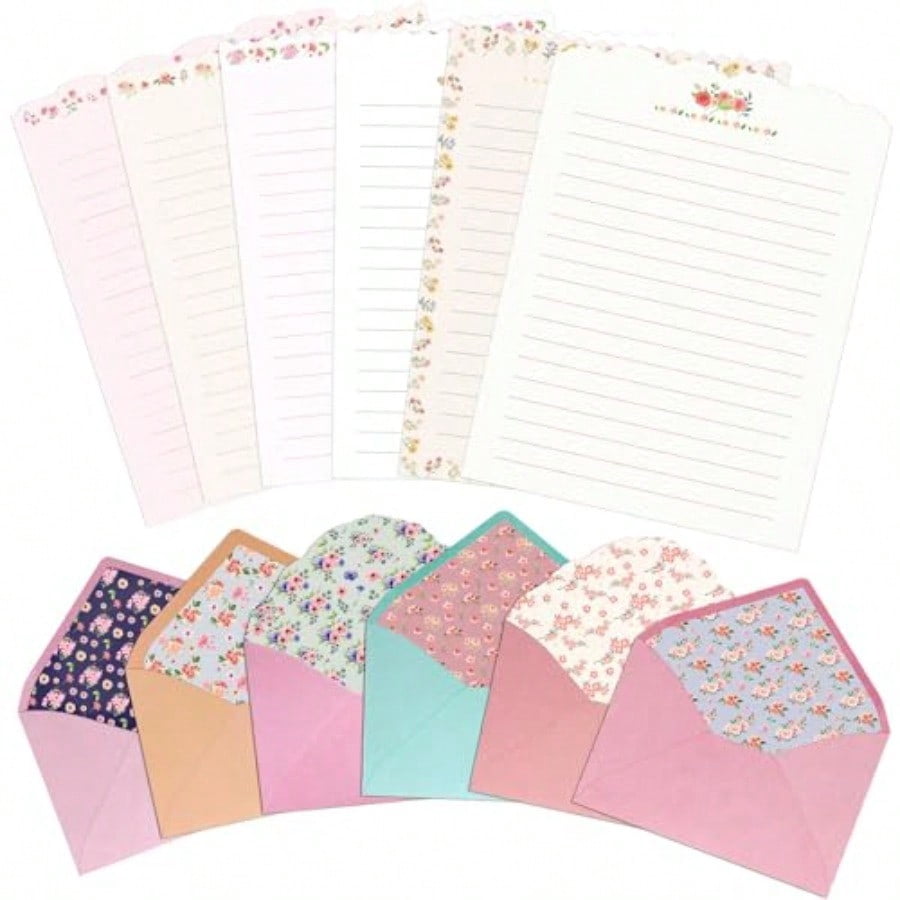 Stationary Paper and Envelopes Set 24 PCS Writing Stationery Paper with ...