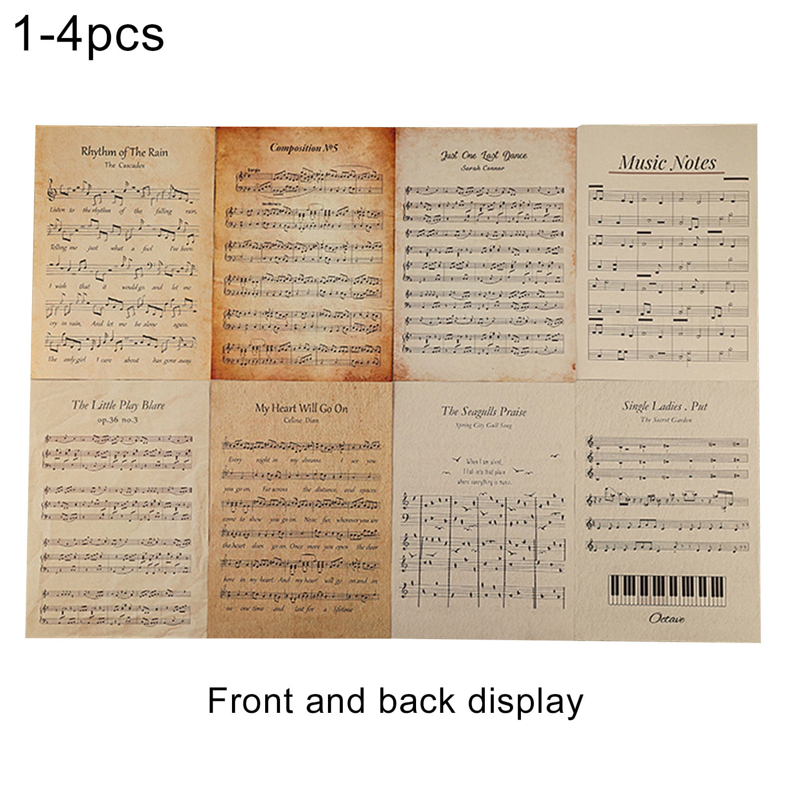 Stationary Paper Retro Sheet Music Paper - Old Fashion Aged Classic ...