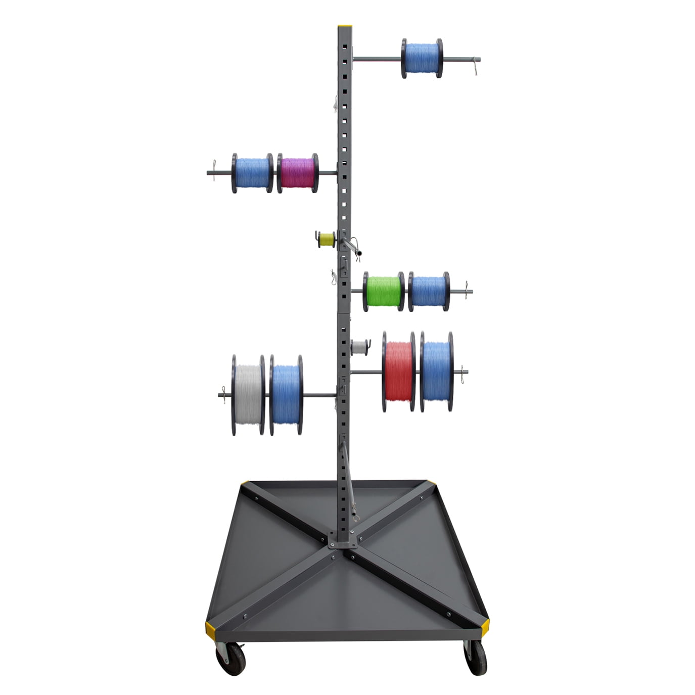 Stationary Reel Dispenser, 6 Axles Wire Spool Rack Cable Holder ...