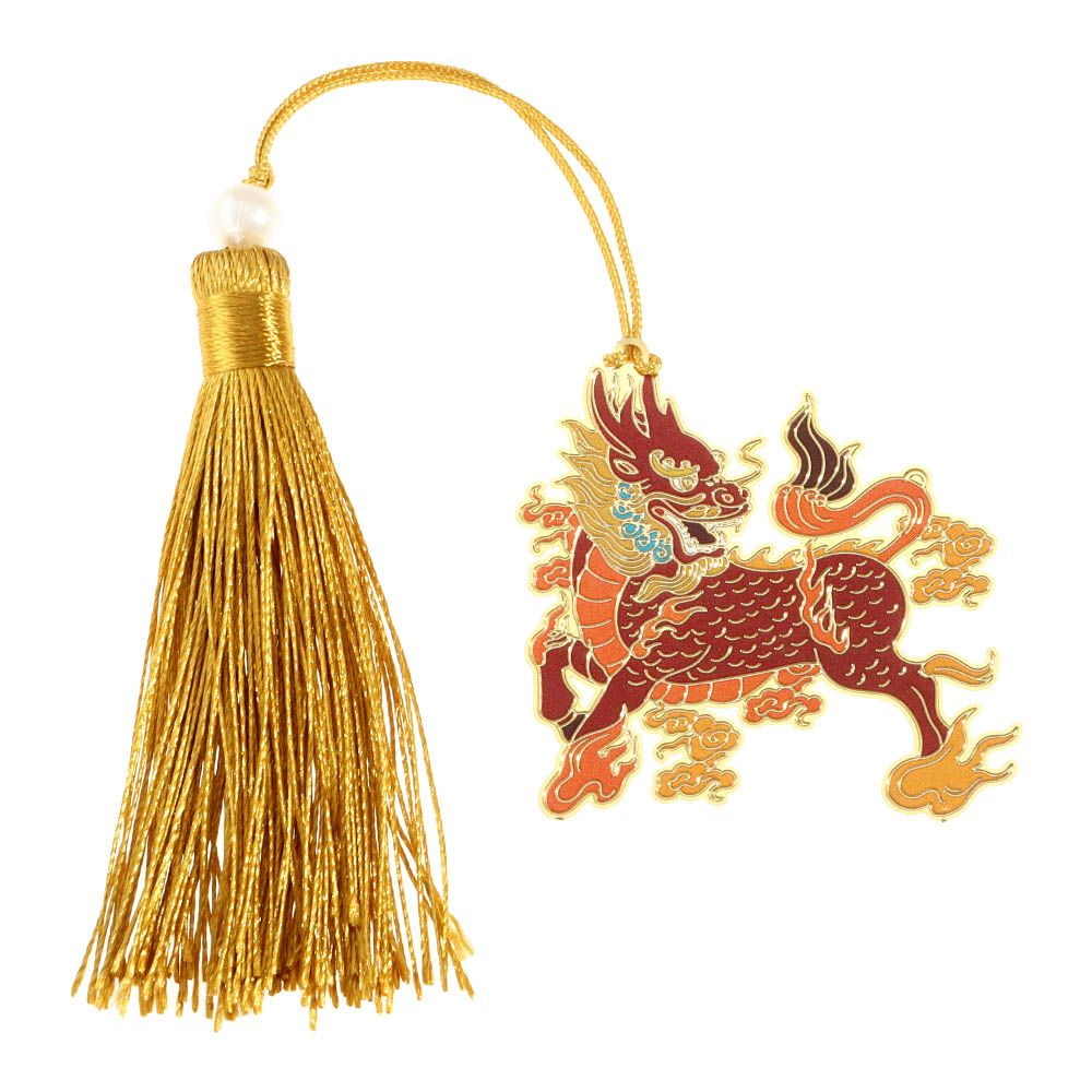 Stationery Chinese style Retro Pendant Dragon Tiger Tassel Book Clip ...