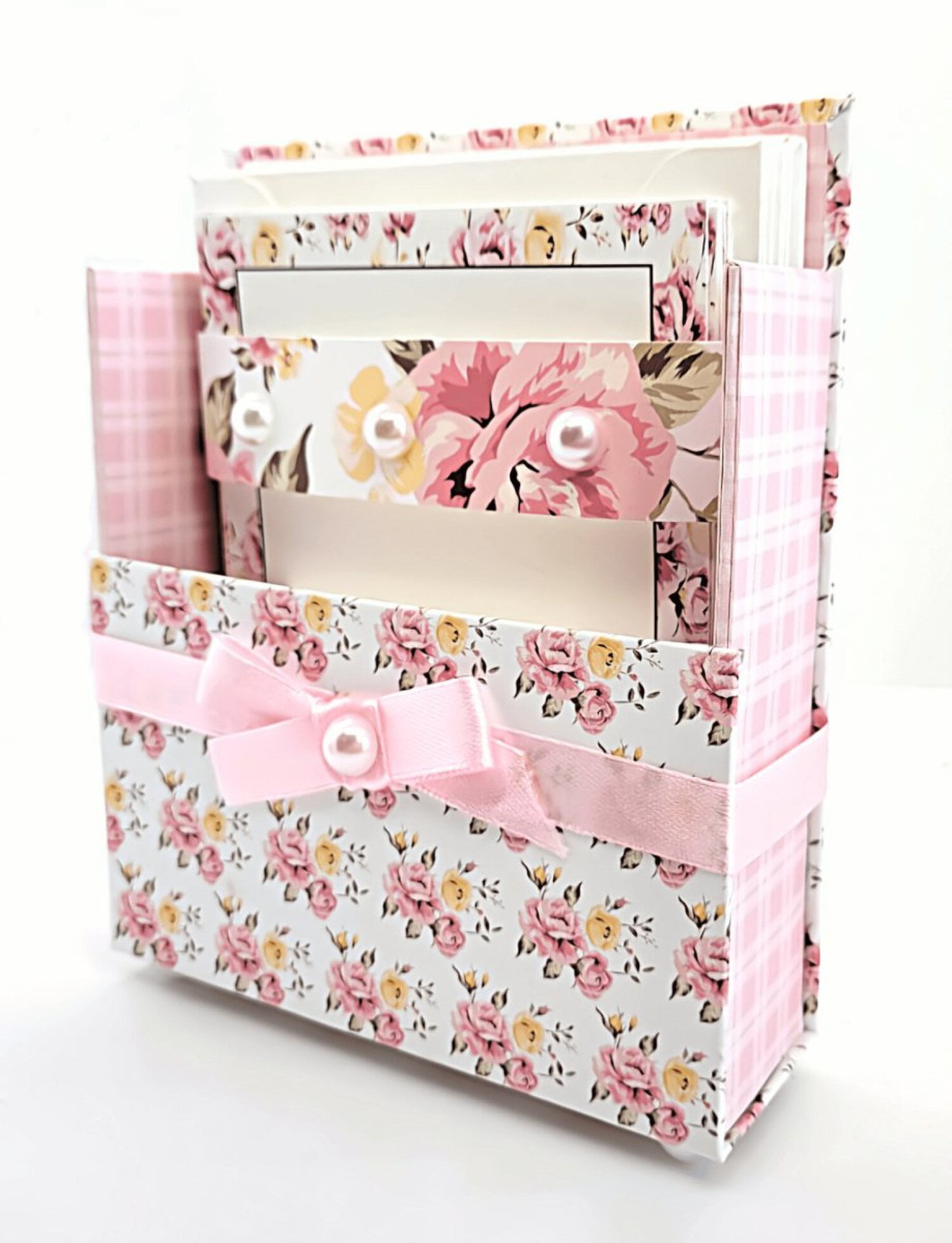 Stationery Gift Box Set w/Reusable Desktop Organizer Box-Pink - Walmart.com