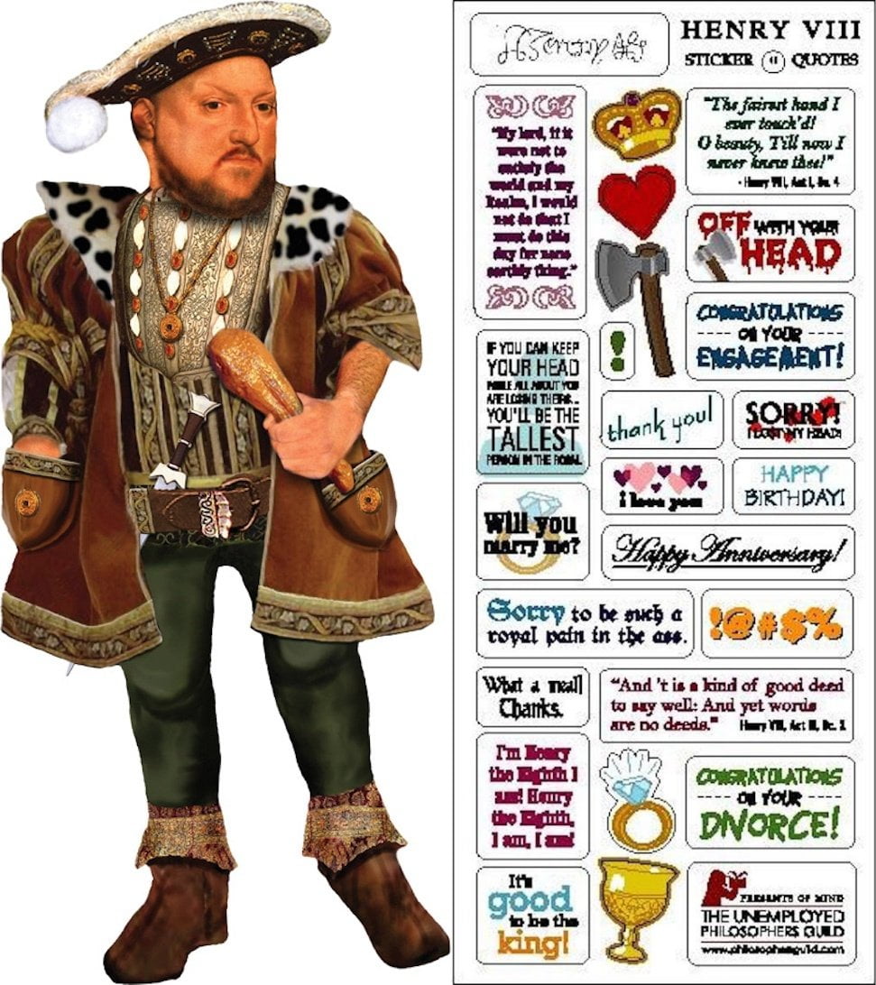 Stationery - Henry VIII - Card and Sticker Sheet New 0200 - Walmart.com