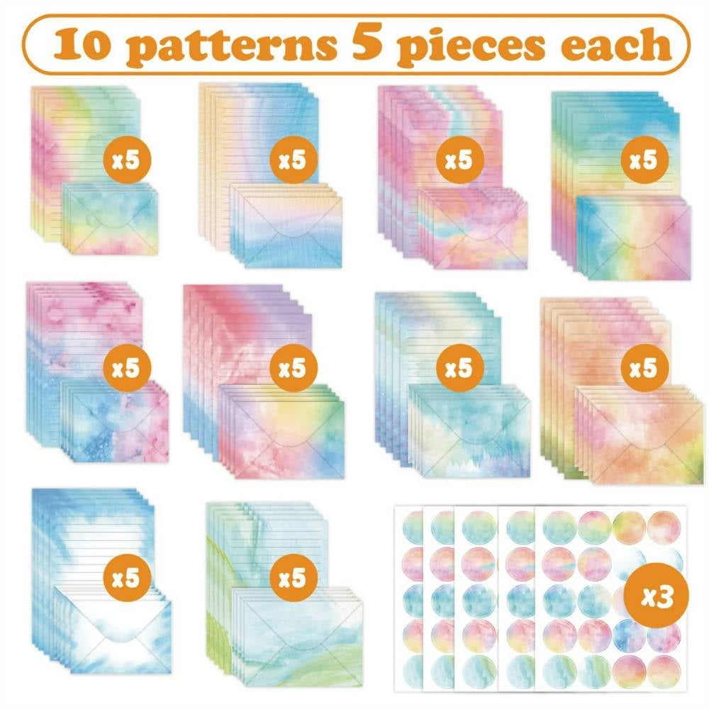 Stationery Paper Set,Sided Stationery Writing Papers Match Envelopes ...