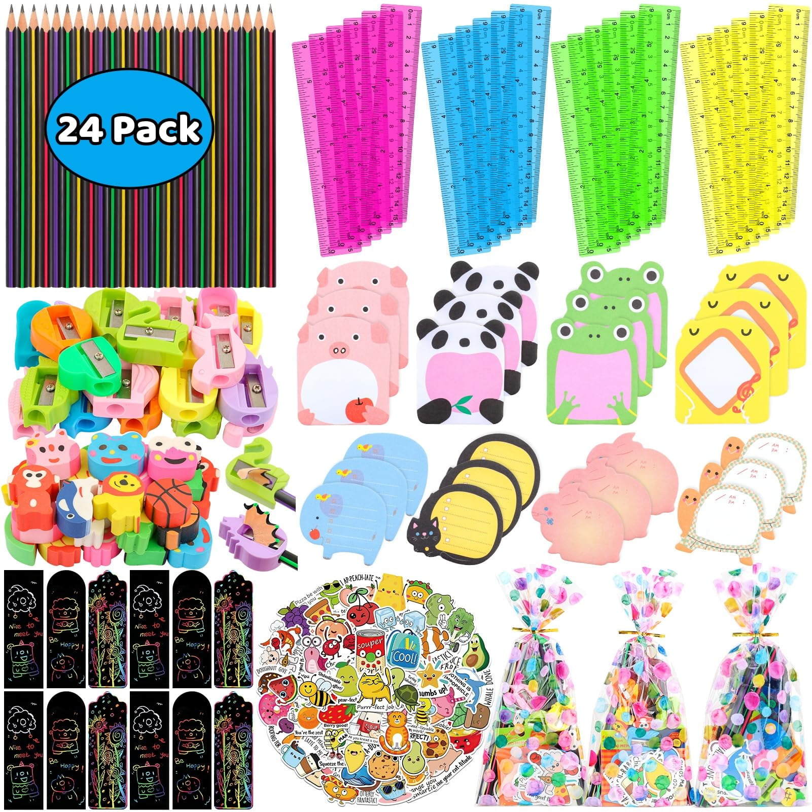 Stationery Party Favors For Kids, 24 Pack Stationery Return Gifts With ...