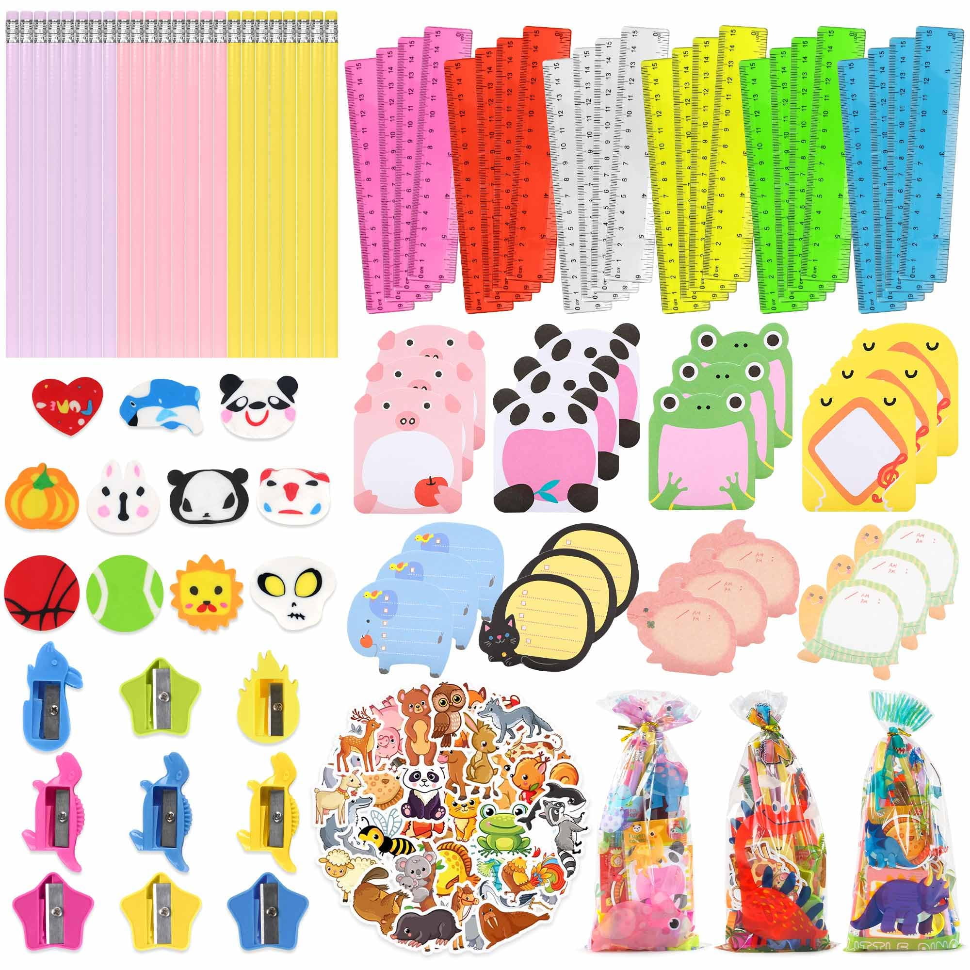 Stationery Party FavorsITSC for Kids - 184 Pcs Animals Party Favors Set ...