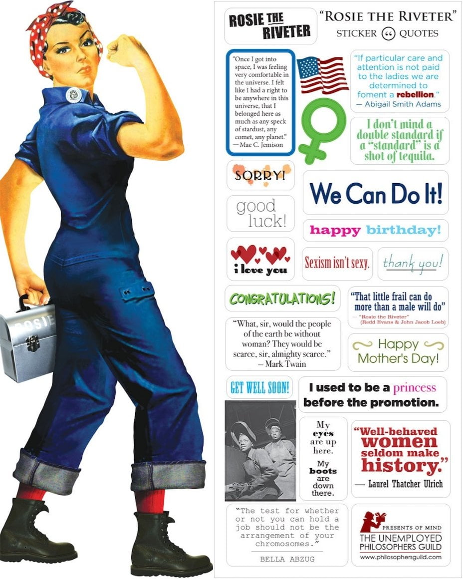 UPG Rosie the Riveter Card and Sticker - Walmart.com