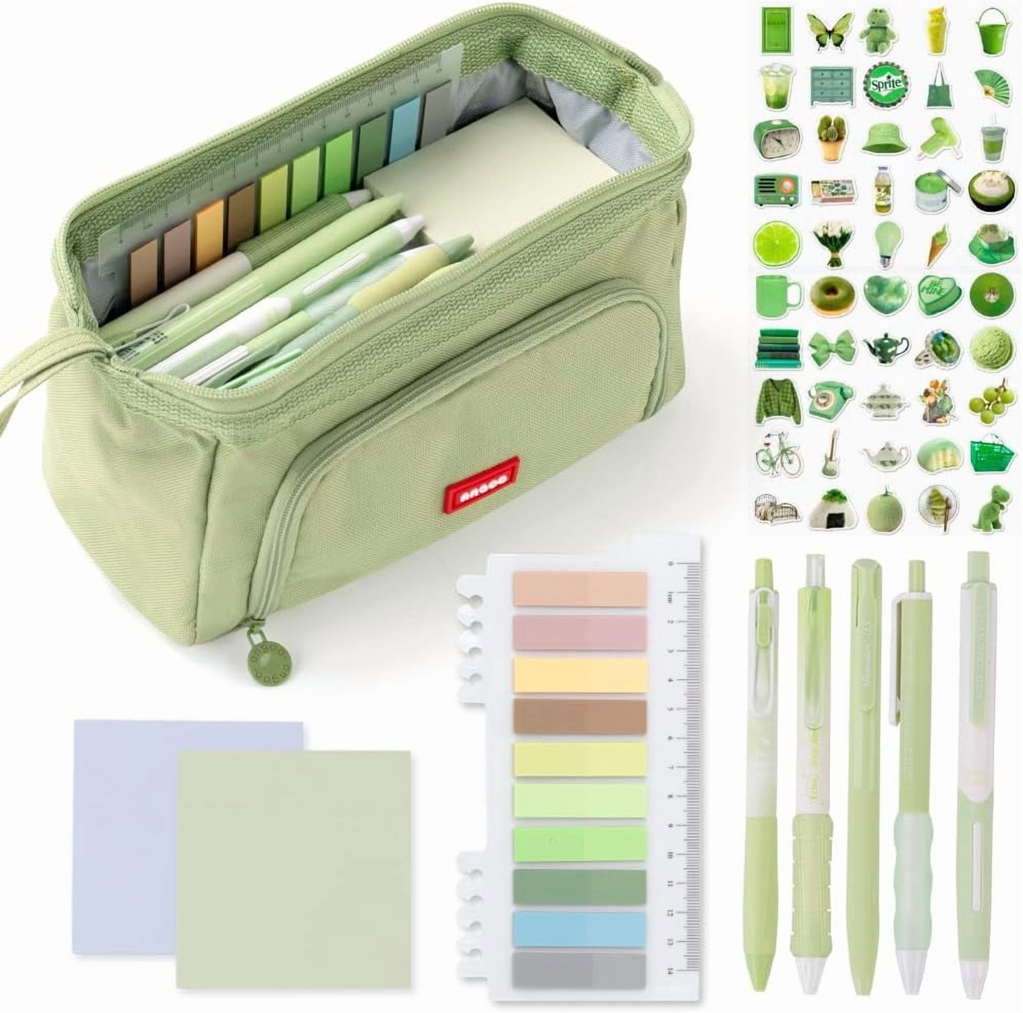 Stationery Set,1 large-capacity pencil case,5 quick-drying pens,50 ...