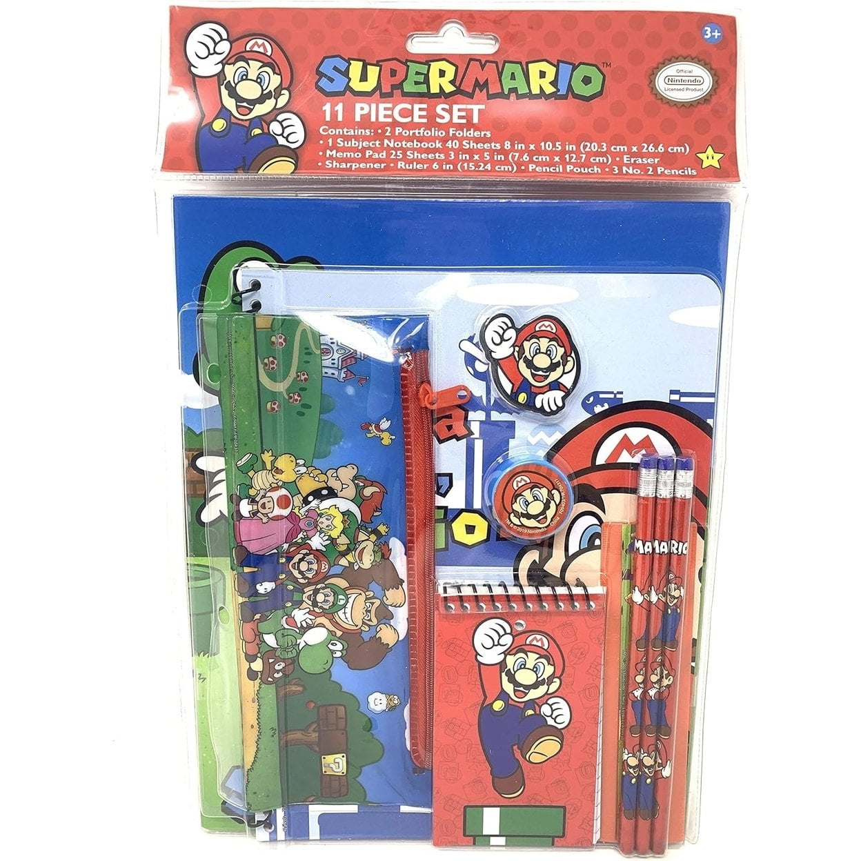 Super Mario Bros 11 Piece Stationery Set - Walmart.com