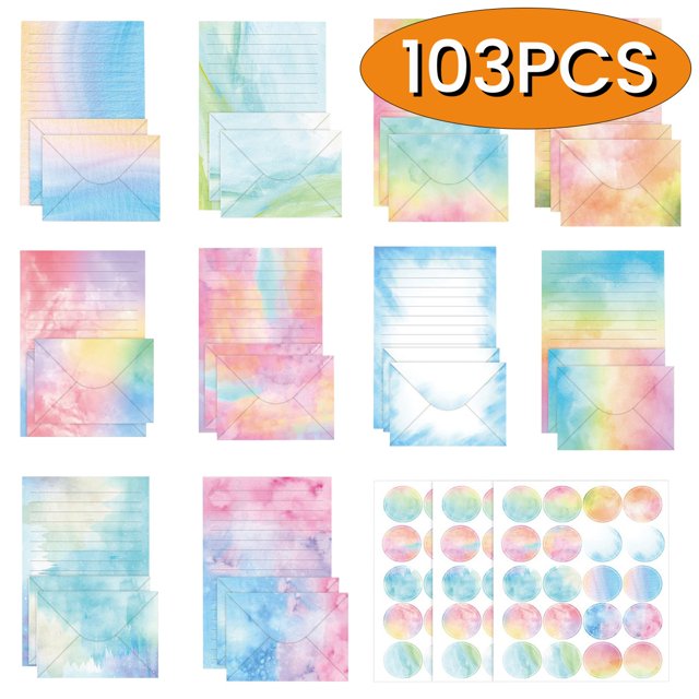 Stationery Set with Envelopes Watercolor Stationery Supplies Kit with ...