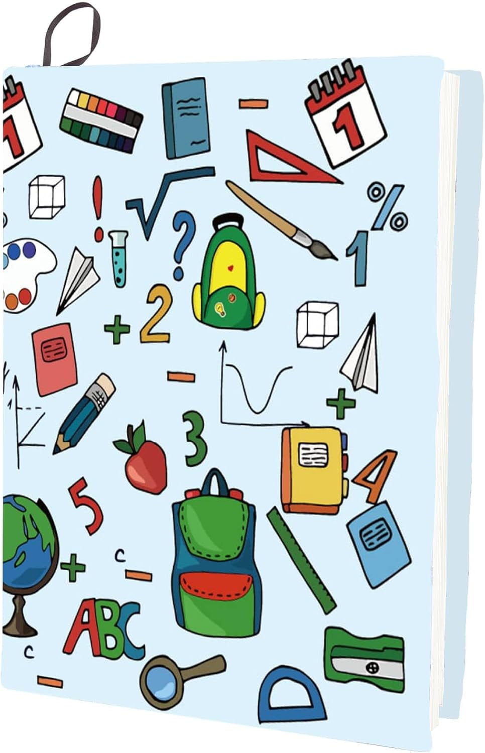 Stationery Stretchable Book Cover Blue Washable Reusable Large Nylon ...