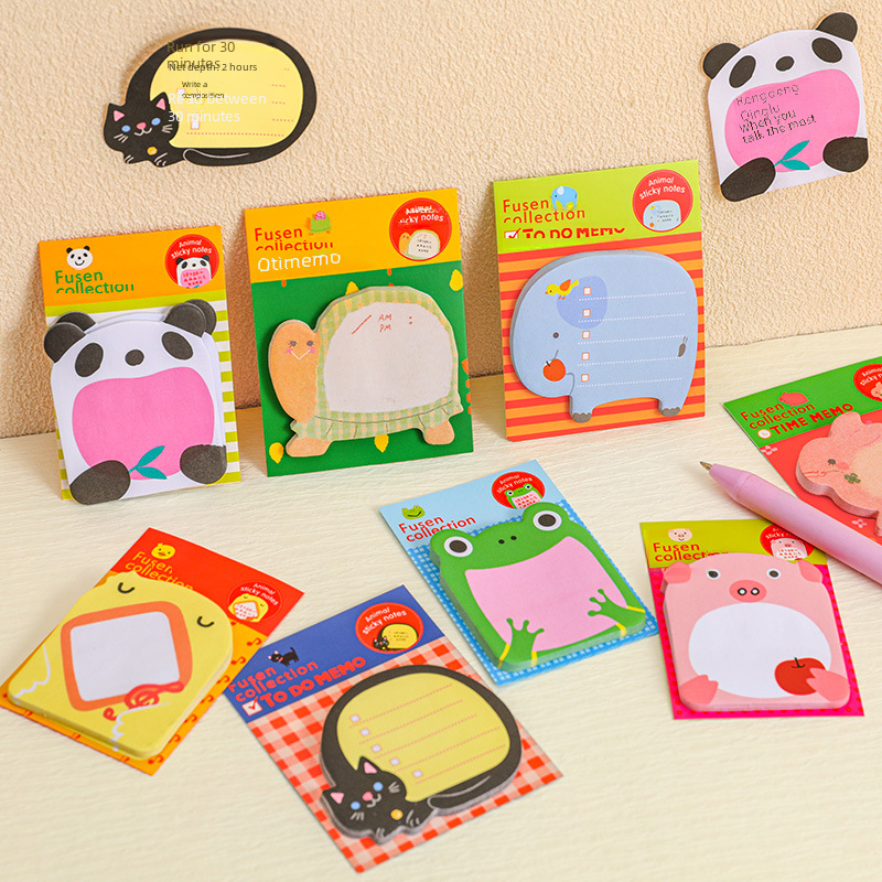 Stationery animal shape post-it notes cute creative Note Book cartoon N ...